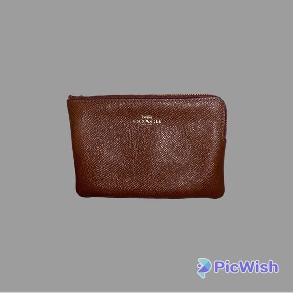 Coach | Bags | Coach F5832 Crossgrain Leather Corner Zip Wristlet ...
